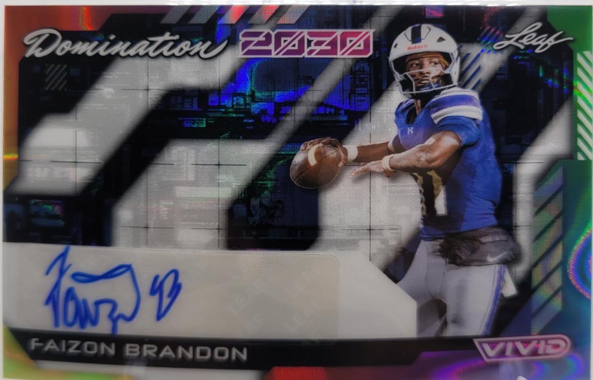 Faizon Brandon [Prismatic Blue] #DA-FB1 Prices | 2025 Leaf Vivid ...