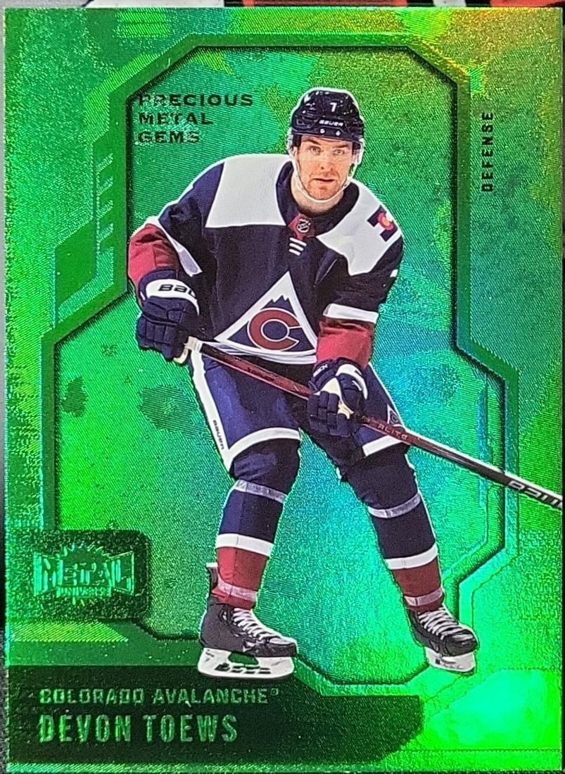 Devon Toews [Green Precious Metal Gems] #89 Prices | 2024 SkyBox Metal ...