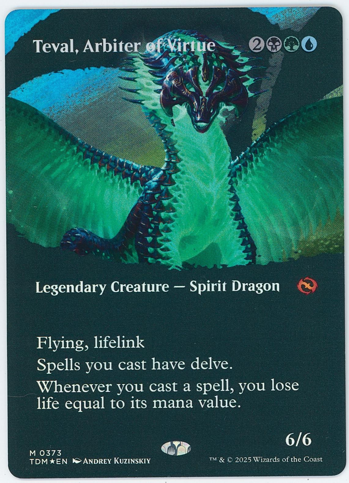 Teval, Arbiter of Virtue [Borderless Foil] #373 Prices | Magic Tarkir ...