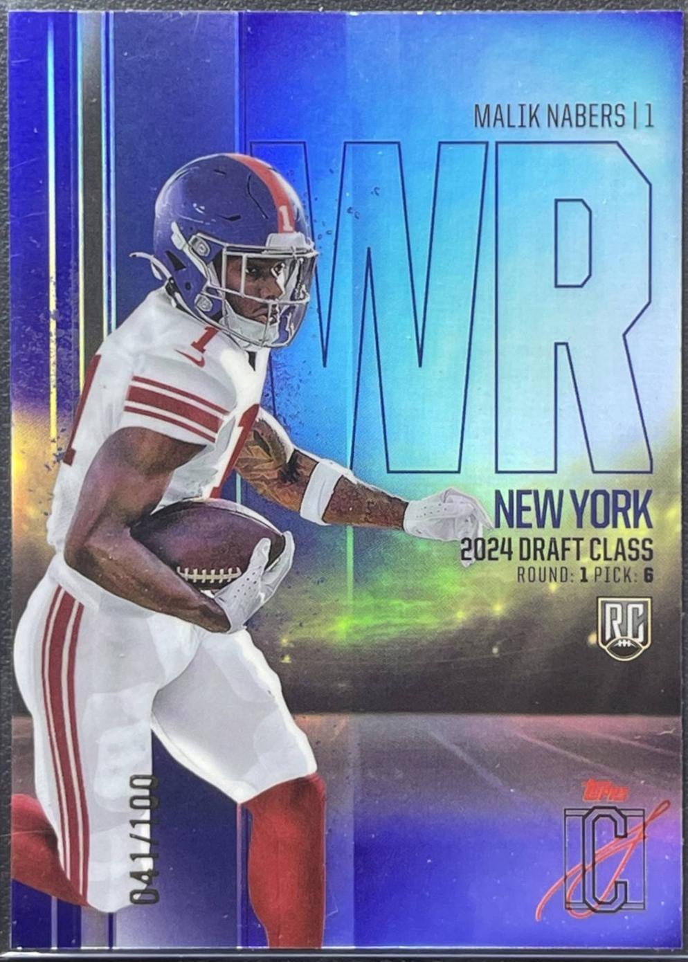 Malik Nabers [Purple] #RCV-99 Prices | 2024 Topps Signature Class ...