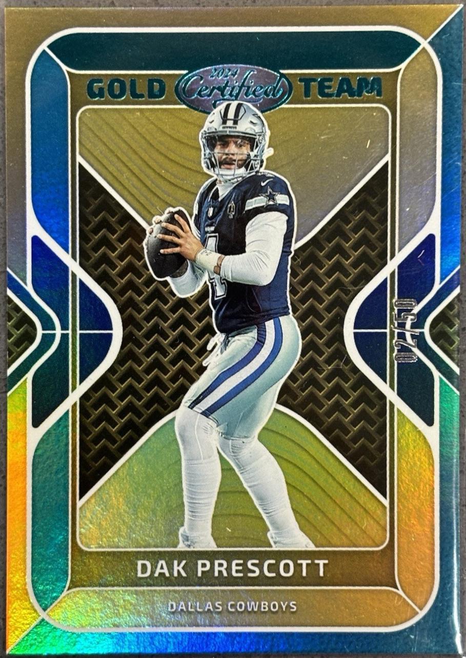 Dak Prescott [Teal Mirror] #GT-DPT Prices | 2024 Panini Certified Gold ...