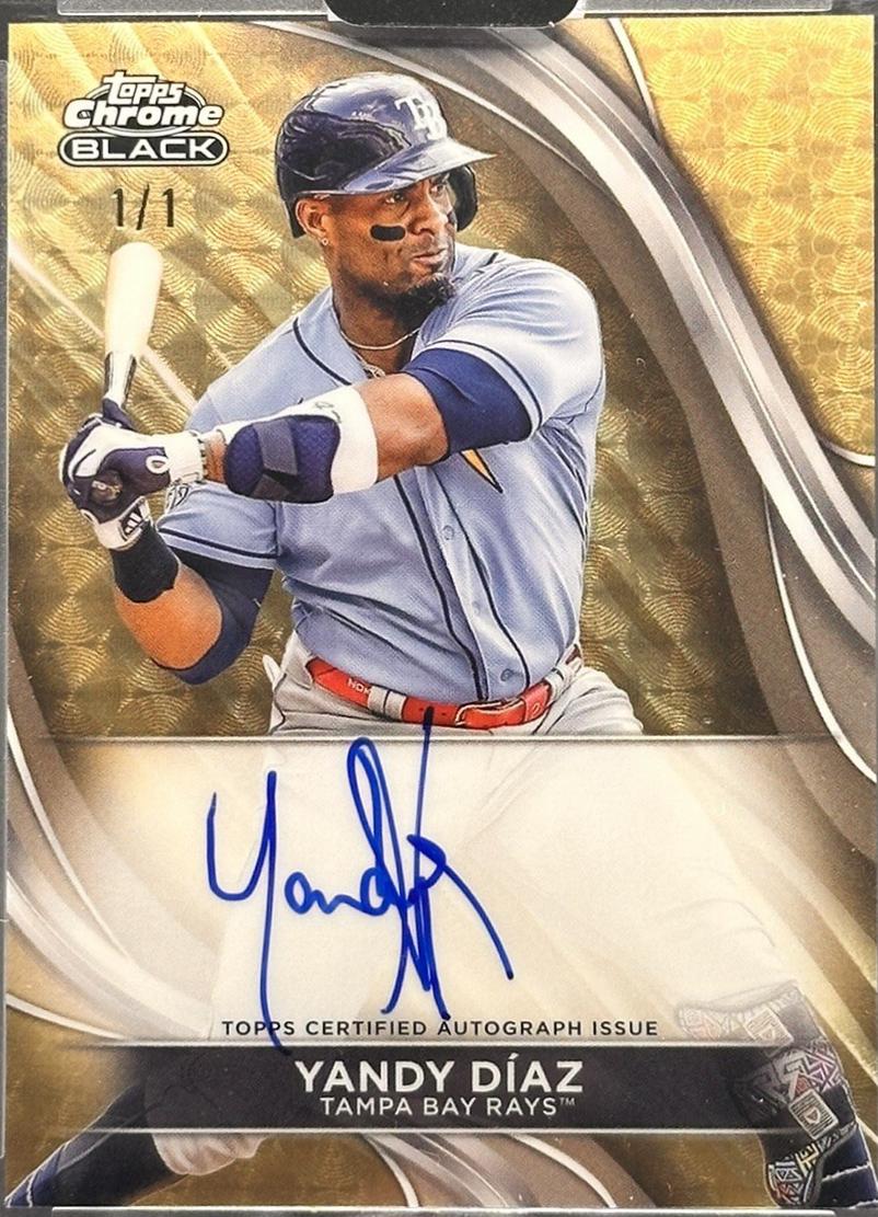 Yandy Diaz [Superfractor] #CBA-YD Prices | 2024 Topps Chrome Black ...