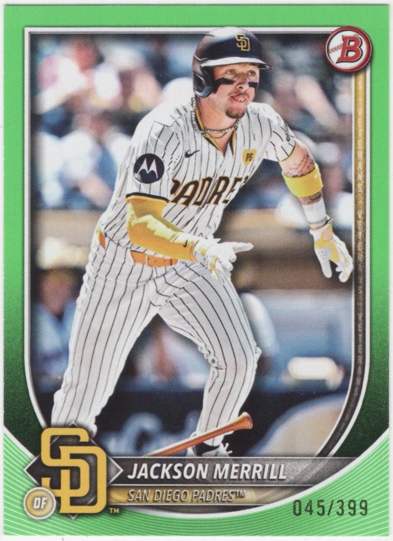 Jackson Merrill [Neon Green] #64 Prices | 2025 Bowman | Baseball Cards