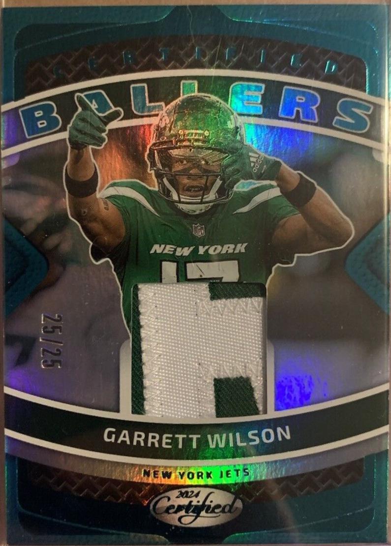 Garrett Wilson [Teal] #CBM-GWN Prices | 2024 Panini Certified Ballers ...