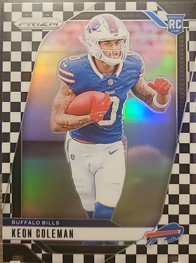 Keon Coleman [Black White Checker] #362 Prices | 2024 Panini Prizm ...