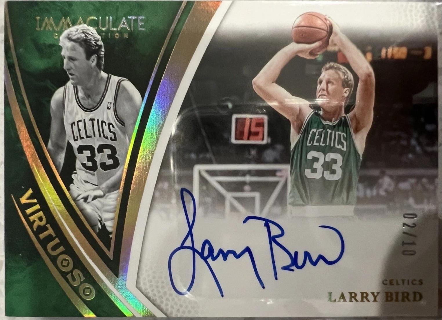 Larry Bird [Gold] #21 Prices | 2024 Panini Immaculate Virtuoso ...