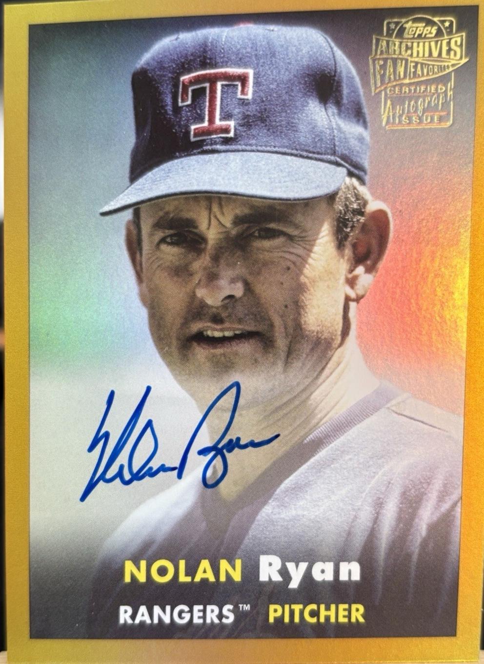 Nolan Ryan [Gold] #FF-NR Prices | 2024 Topps Archives Fan Favorites ...