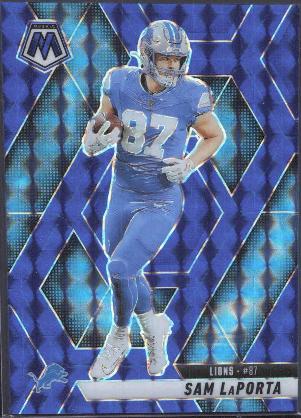 Sam LaPorta [Mosaic Blue] #63 Prices | 2025 Panini Mosaic | Football Cards