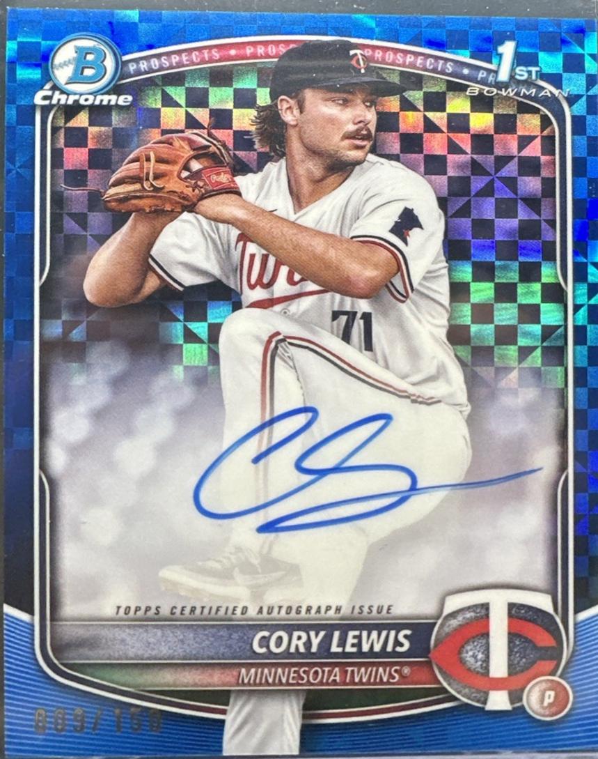 Cory Lewis [Blue X-Fractor] #CPA-CLE Prices | 2025 Bowman Chrome ...