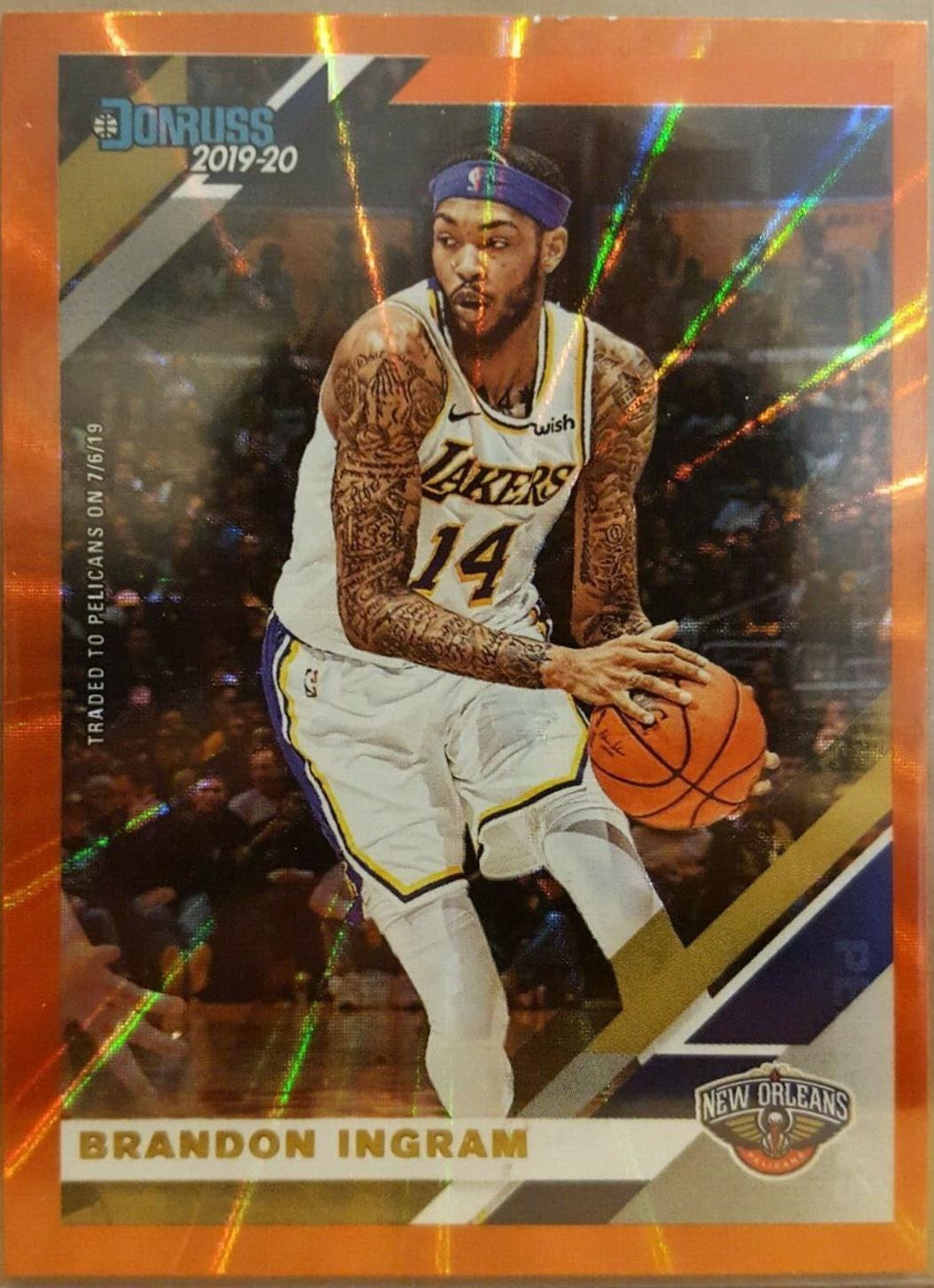Brandon Ingram [Orange Laser] #127 Prices | 2019 Panini Donruss ...