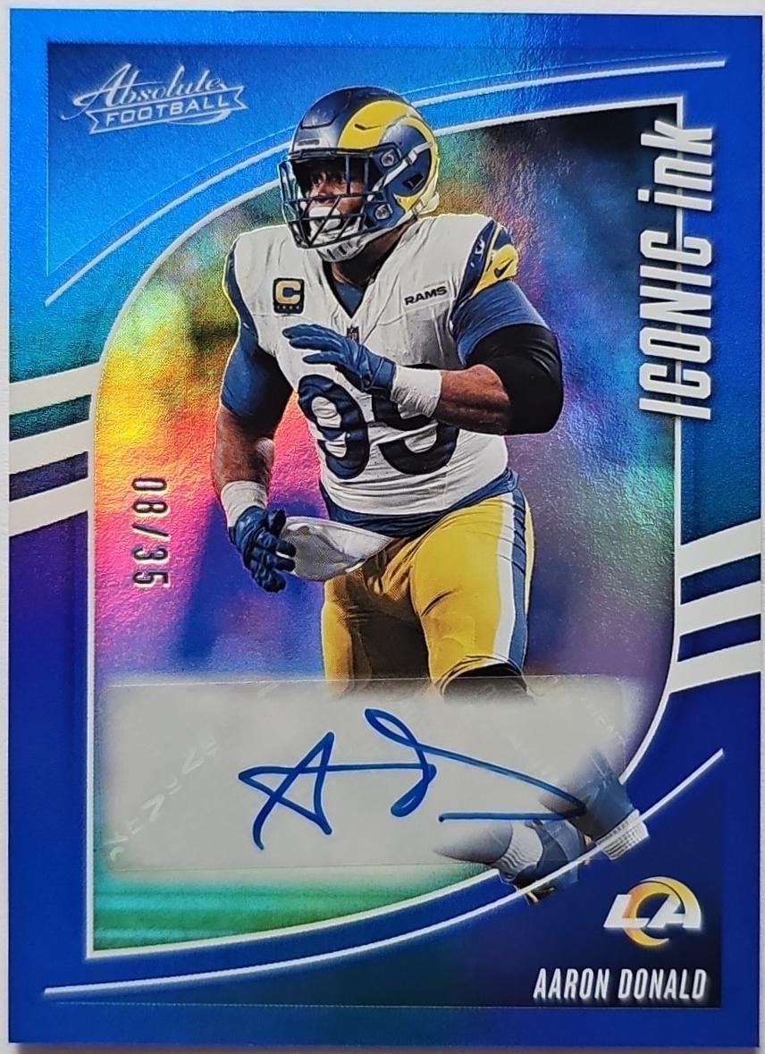 Aaron Donald [Blue] #2 Prices | 2025 Panini Absolute Iconic Ink ...