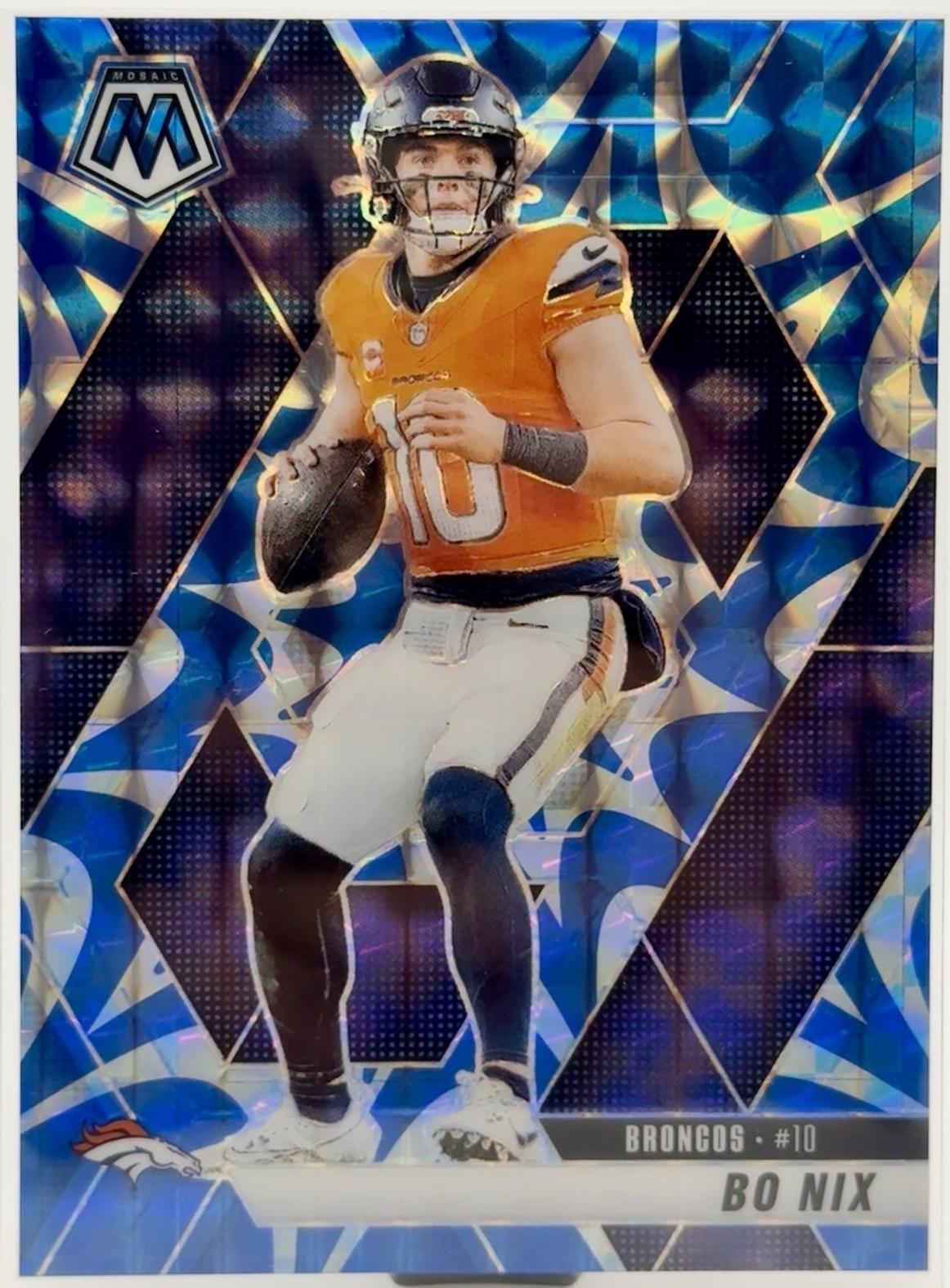 Bo Nix [Blue Sparkle] #173 Prices | 2025 Panini Mosaic | Football Cards