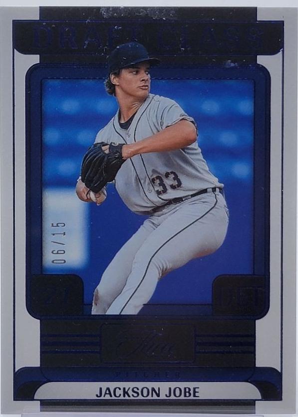 Jackson Jobe [Blue] #18 Prices | 2024 Panini Three and Two Draft Class ...