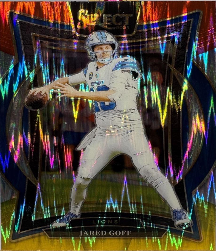 Jared Goff [Red Yellow Prizm Shock] #36 Prices | 2024 Panini Select ...