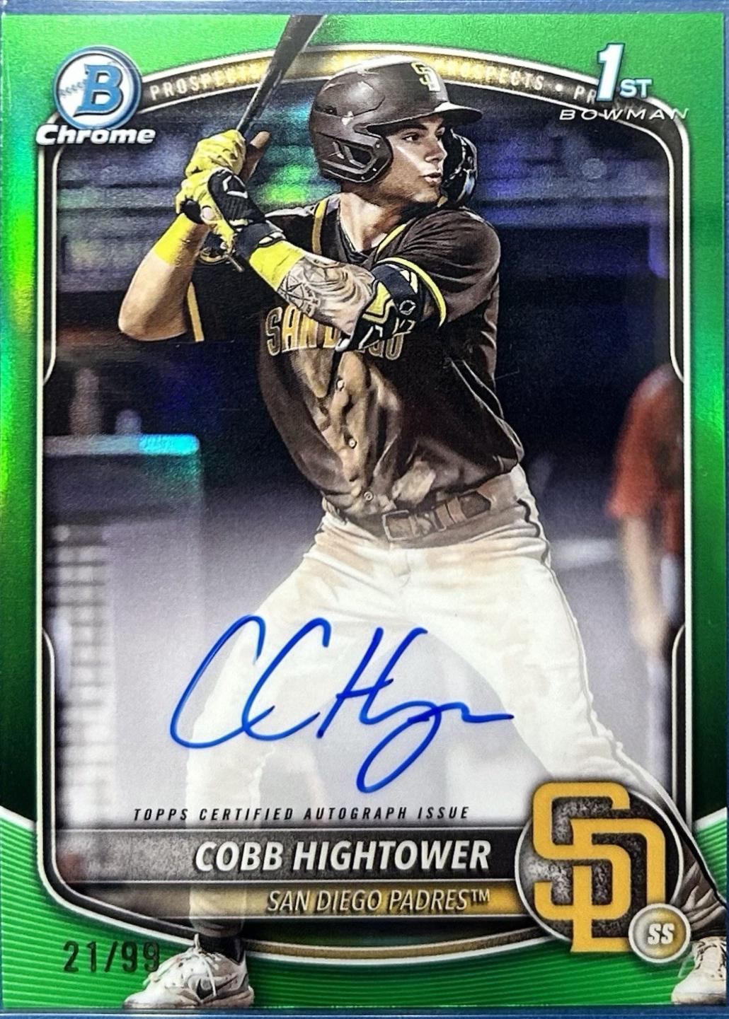 Cobb Hightower [Green] #CPA-CHI Prices | 2025 Bowman Chrome Prospect ...