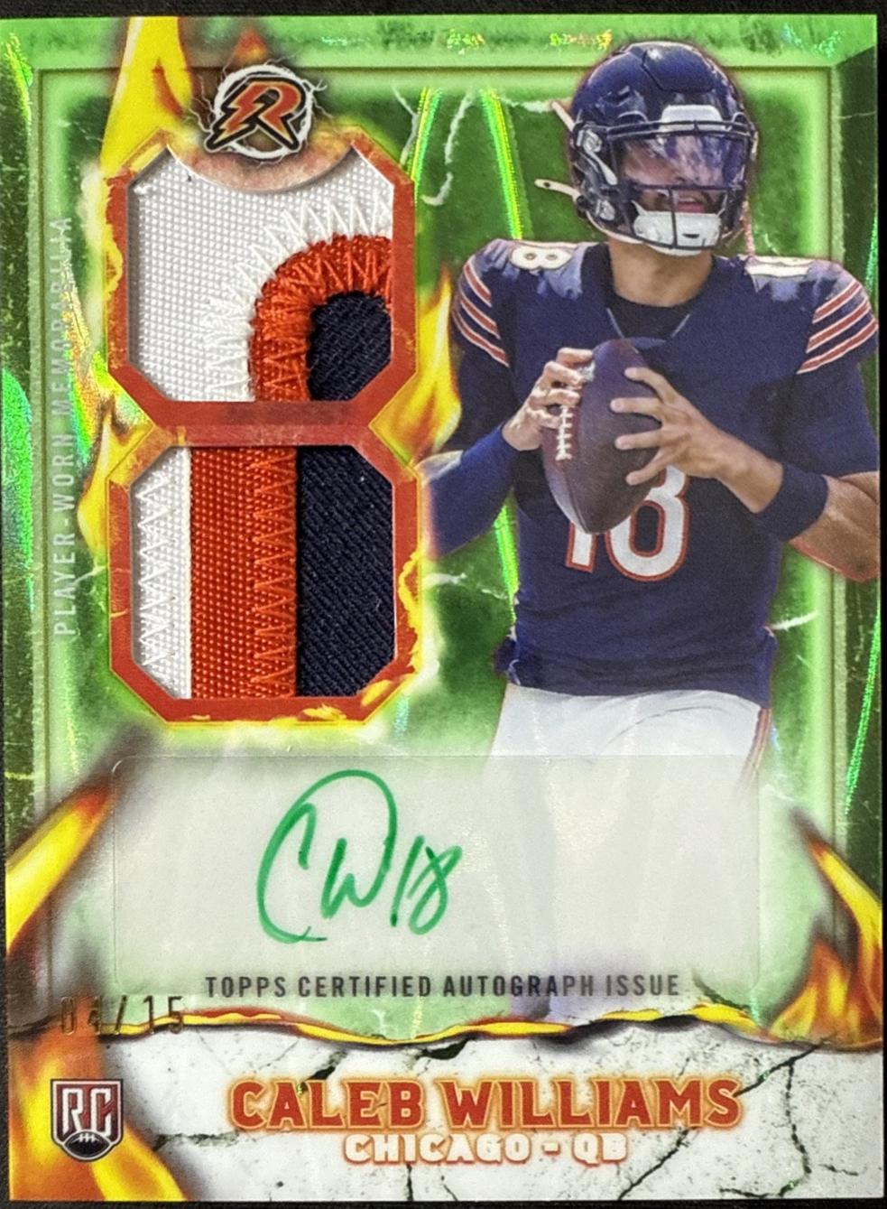 Caleb Williams [Lime Green Power Surge] #IPA-CW Prices | 2024 Topps ...