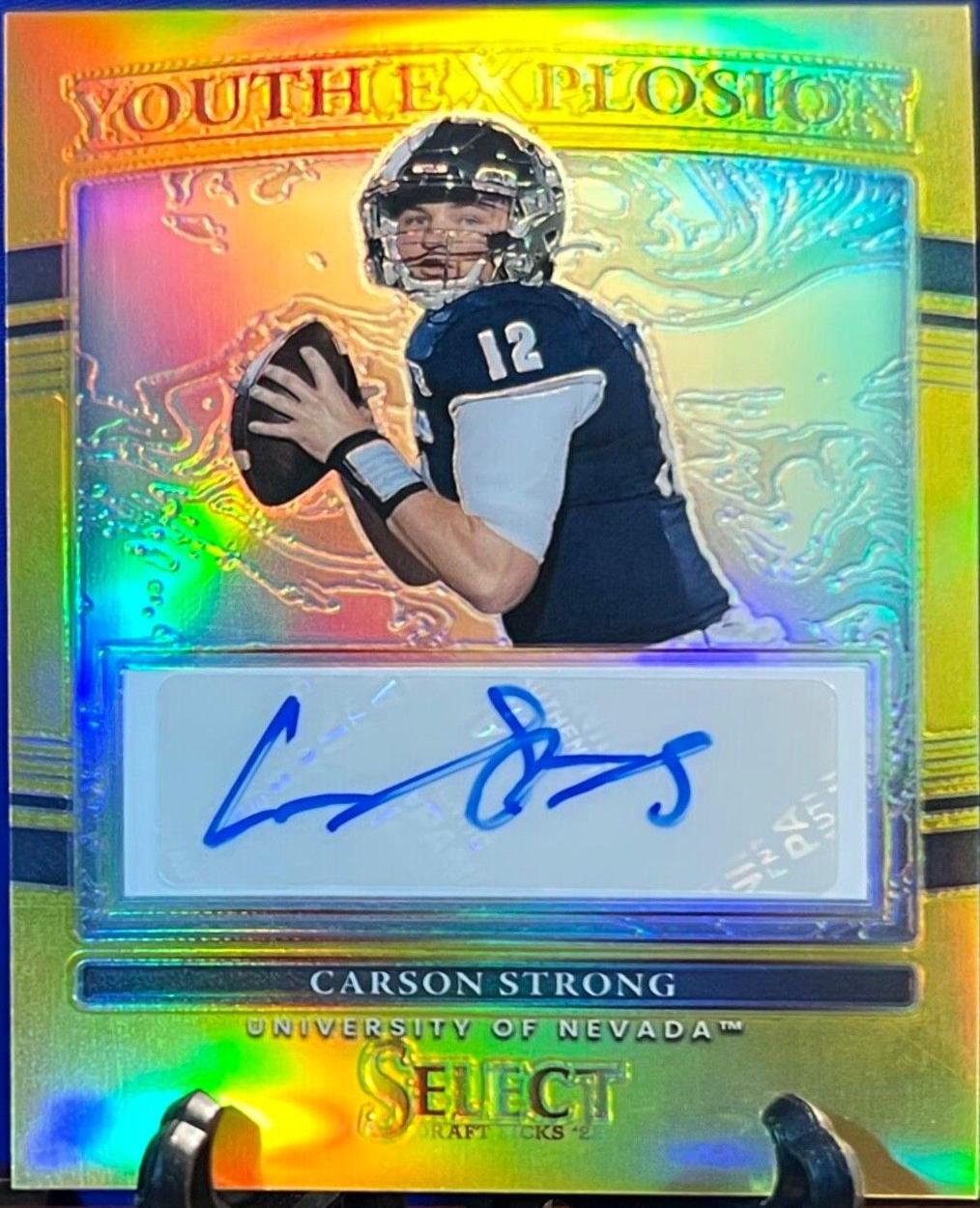 Carson Strong [Gold] #RS-CST Prices | 2022 Panini Select Draft Picks ...