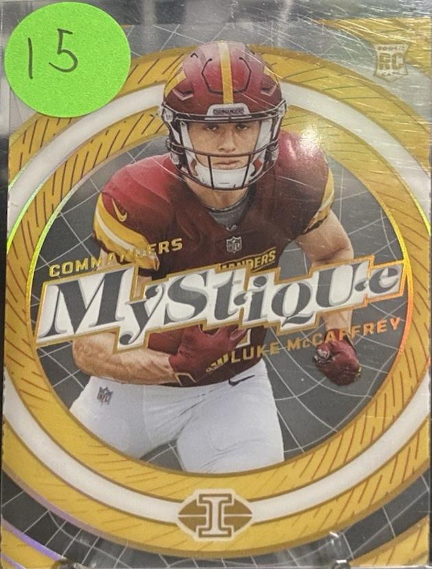 Luke McCaffrey [Gold] #30 Prices | 2024 Panini Illusions Mystique ...