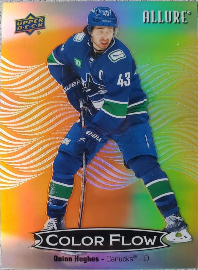 Quinn Hughes [Orange Yellow] #CFL-45 Prices | 2024 Upper Deck Allure ...