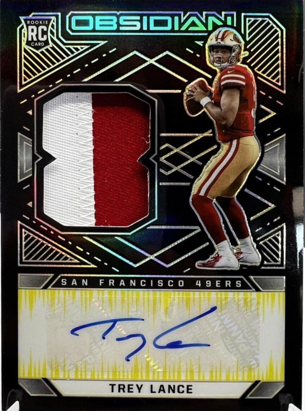 Trey Lance [Jersey Autograph Yellow] #204 Prices | 2021 Panini Obsidian ...