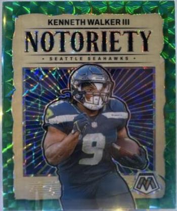 Kenneth Walker III [Green] #8 Prices | 2024 Panini Mosaic Notoriety ...