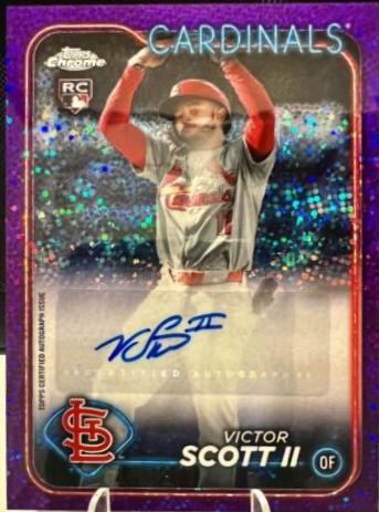 Victor Scott II [Purple Speckle Refractor] #AC-VIS Prices | 2024 Topps ...