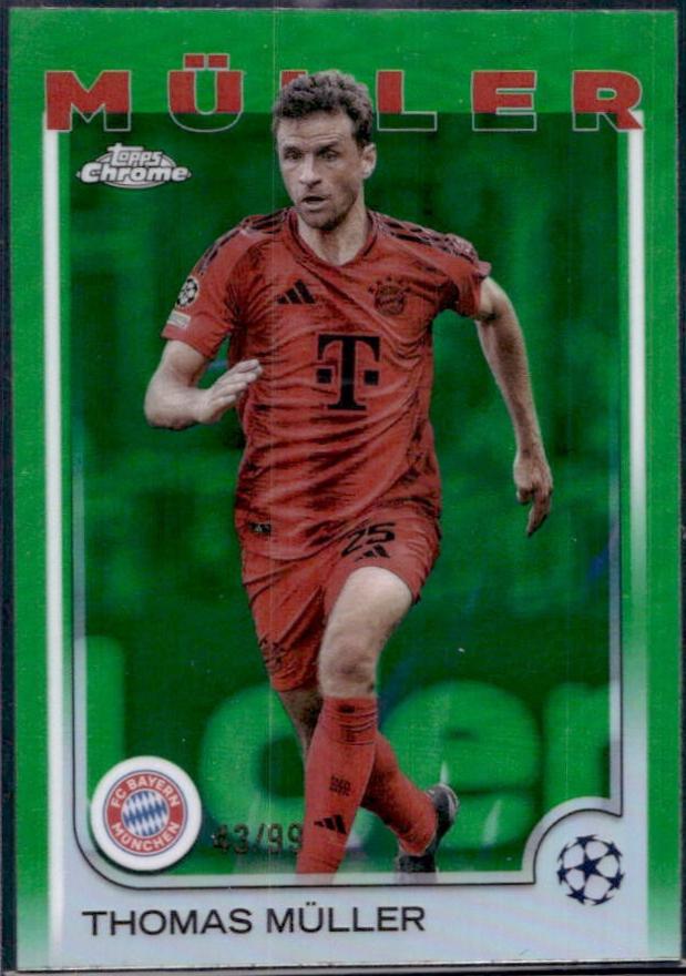 Thomas Muller [Green Refractor] #99 Prices | 2024 Topps Chrome UEFA ...