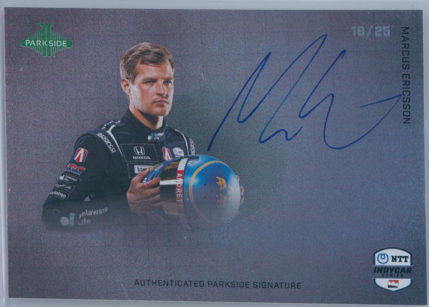 Marcus Ericsson #SSME Prices | 2025 Parkside IndyCar Signature Series ...