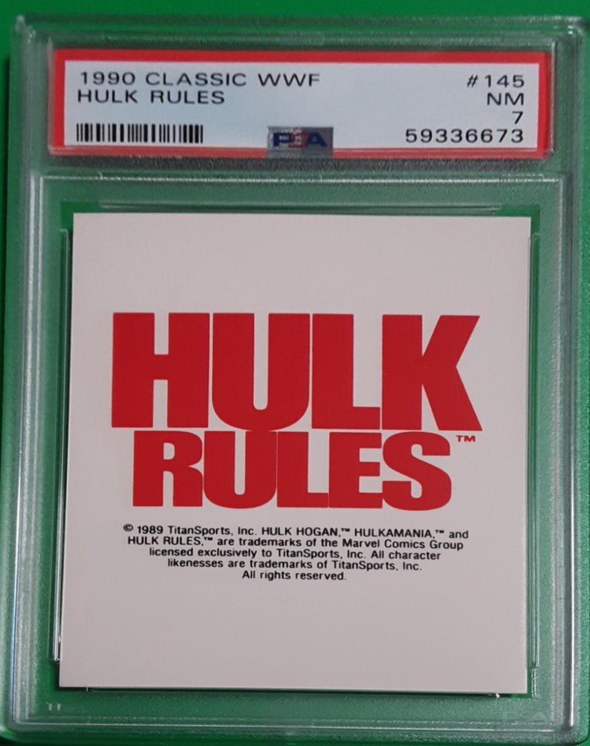 Hulk Rules [Logo Contest] #145 Prices | 1990 Classic WWF | Wrestling Cards