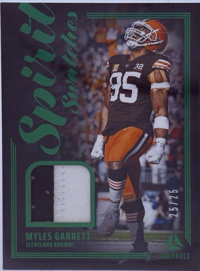 Myles Garrett [Prime Green] #SS-MGT Prices | 2024 Panini Luminance ...