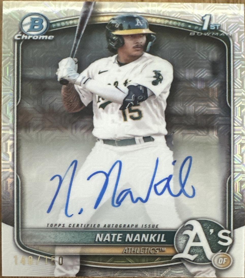 Nate Nankil [HTA Choice] #CPA-NN Prices | 2025 Bowman Chrome Prospect ...