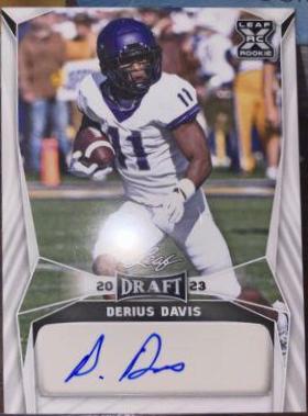 Derius Davis #BA-DD2 Prices | 2023 Leaf Draft Autographs | Football Cards