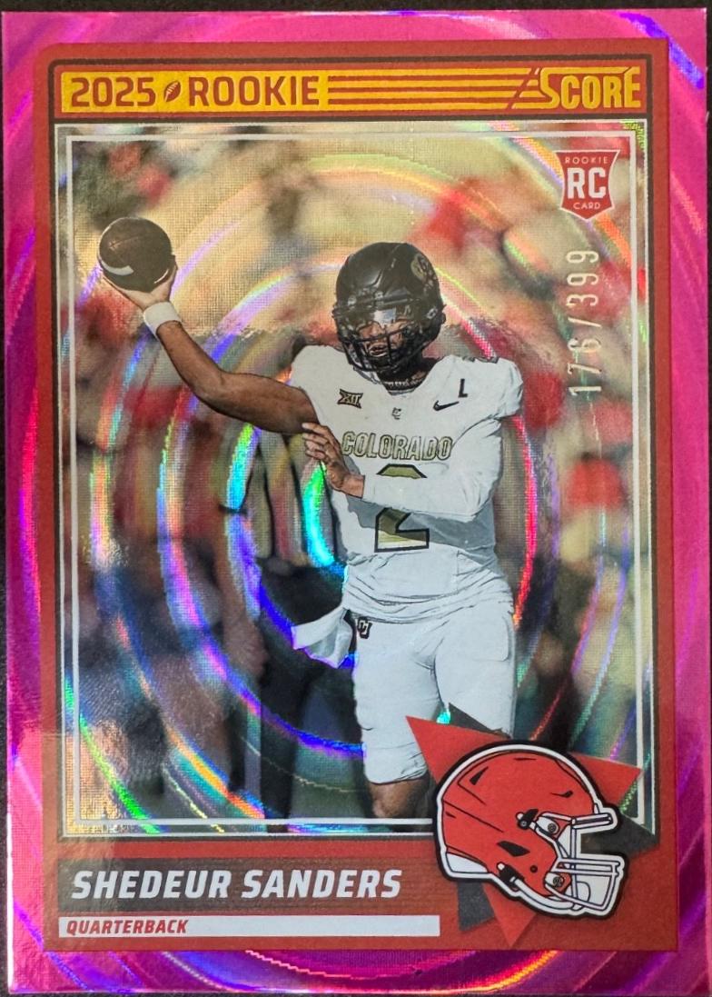 Shedeur Sanders [Purple] #15 Prices | 2025 Panini Score Rookie ...