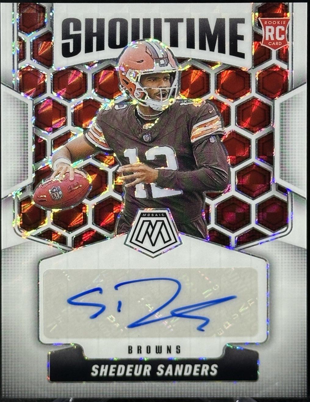 Shedeur Sanders [White] #1 Prices | 2025 Panini Mosaic Showtime ...