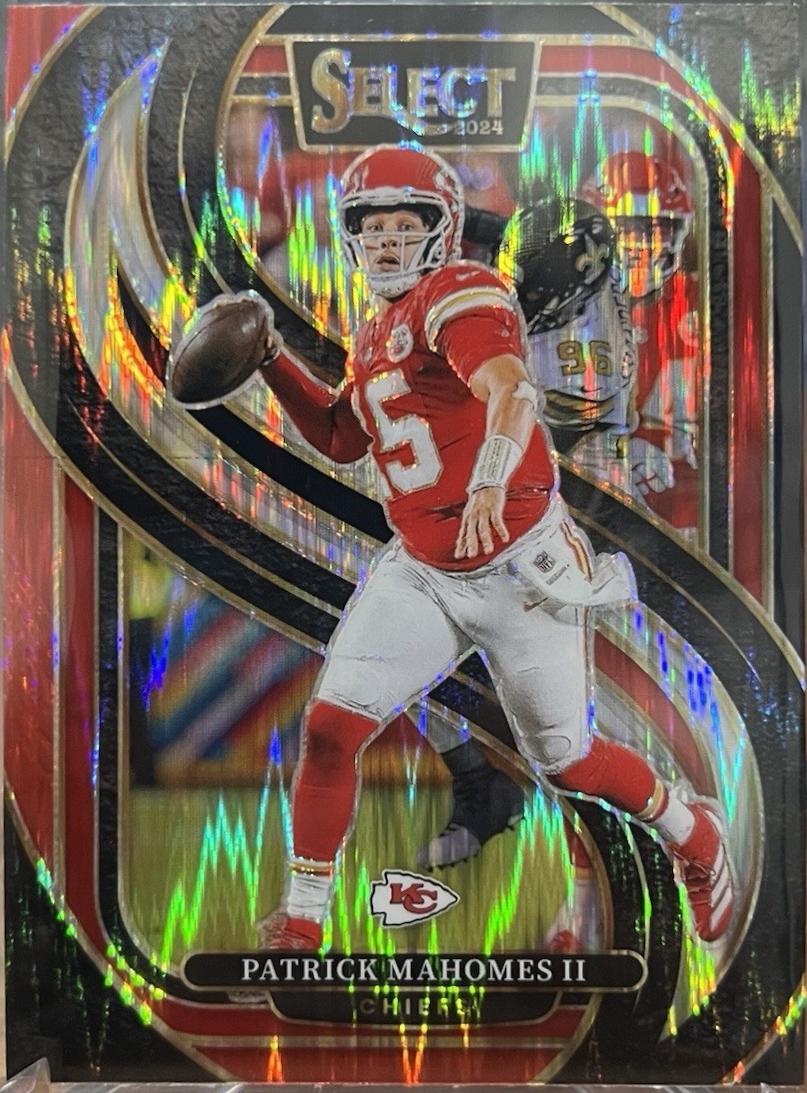 Patrick Mahomes II [Black Red Prizm Shock] #120 Prices | 2024 Panini ...