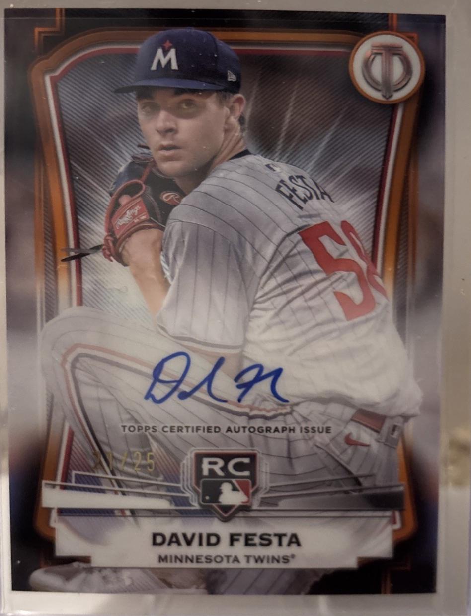 David Festa [Orange] #LIA-DF Prices | 2025 Topps Tribute League ...
