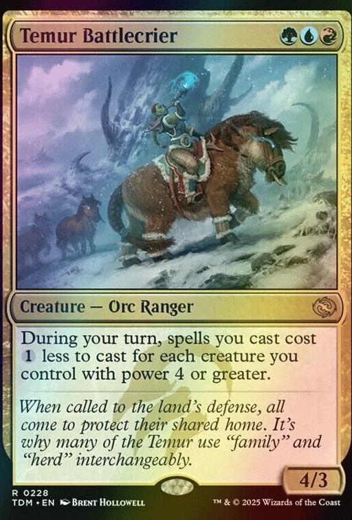 Temur Battlecrier [Foil] #228 Prices | Magic Tarkir: Dragonstorm ...
