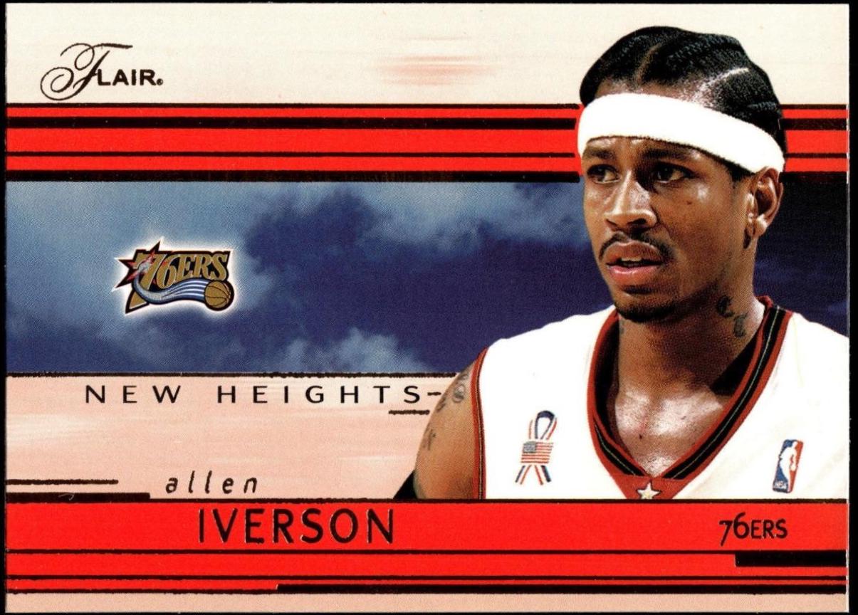 Allen Iverson #20 Prices | 2002 Flair New Heights | Basketball Cards
