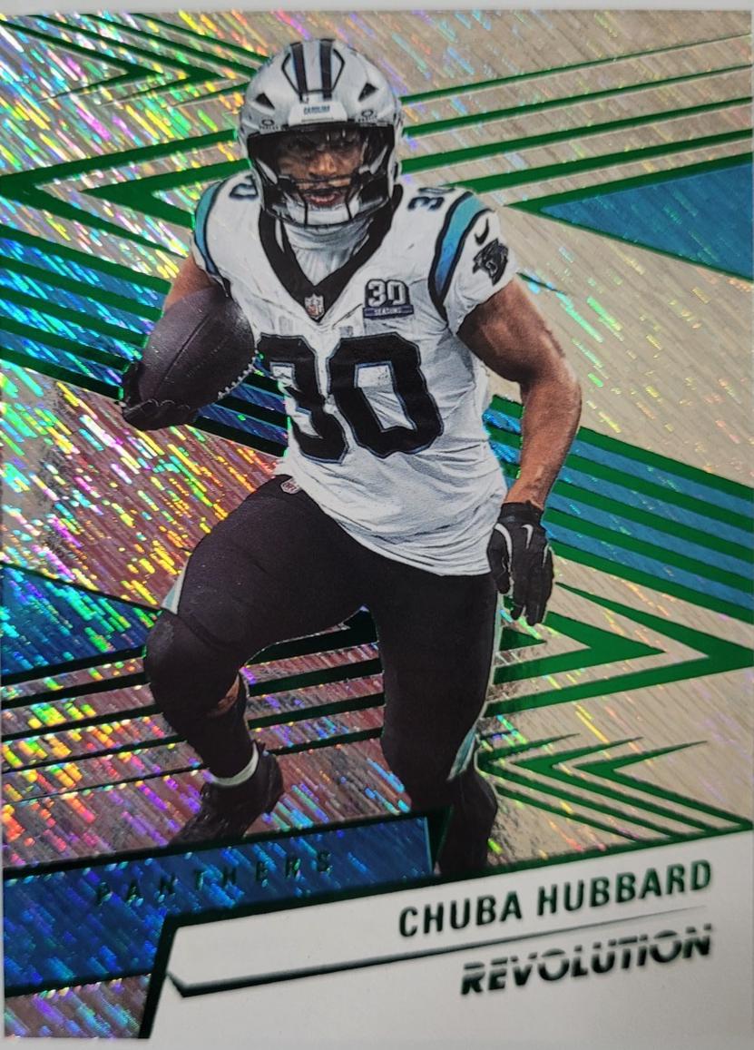 Chuba Hubbard [Green Storm] #33 Prices | 2025 Panini Revolution ...