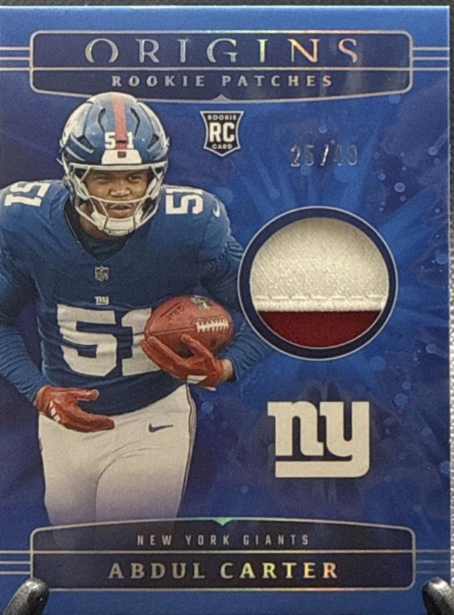Abdul Carter [Blue] #RPH-ACR Prices | 2025 Panini Origins Rookie Patch ...
