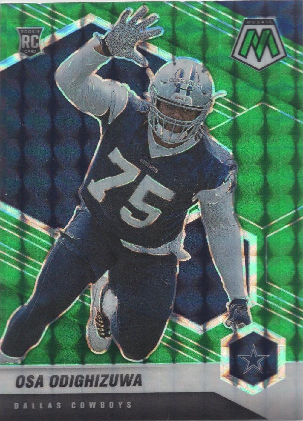 Osa Odighizuwa [Green Fluorescent] #360 Prices | 2021 Panini Mosaic ...