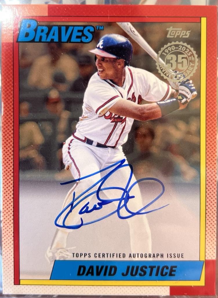 David Justice [Gold] #90A-DJ Prices | 2025 Topps 1990 Autograph ...