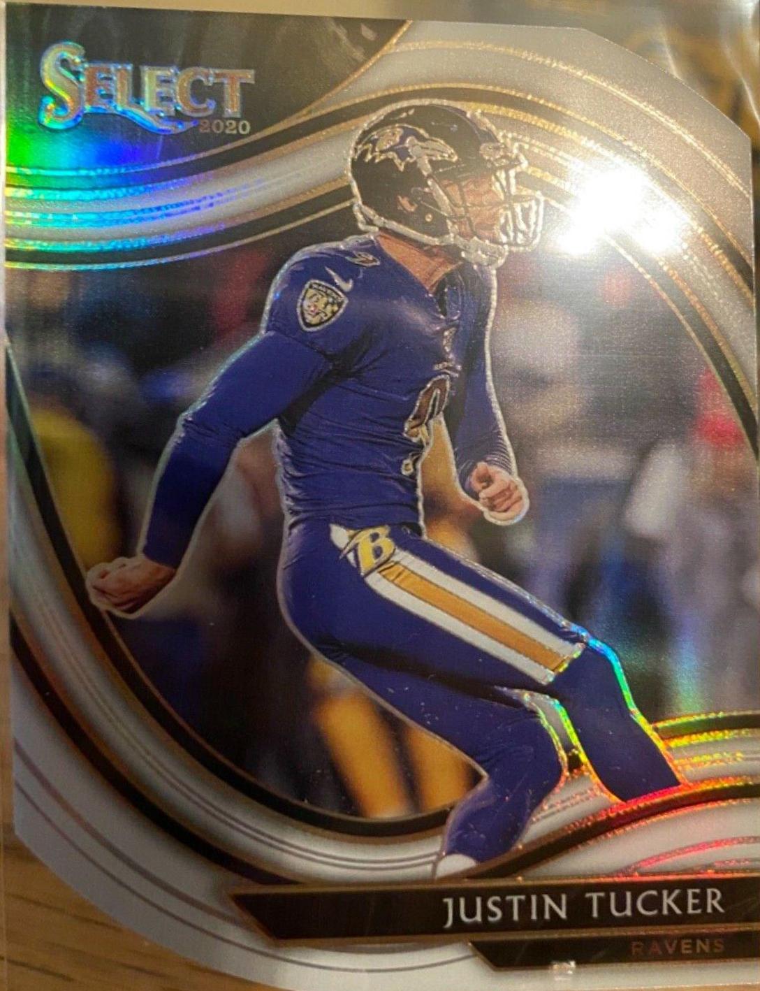 Justin Tucker [White Prizm Die Cut] #330 Prices | 2020 Panini Select ...