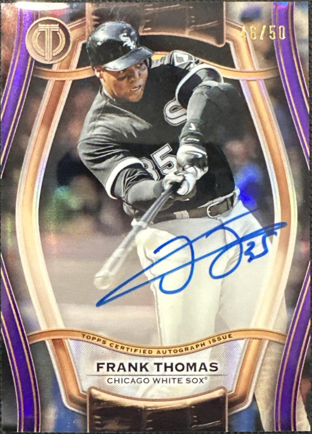 Frank Thomas [Purple] #PTGA-FT Prices | 2025 Topps Tribute Pillars of ...