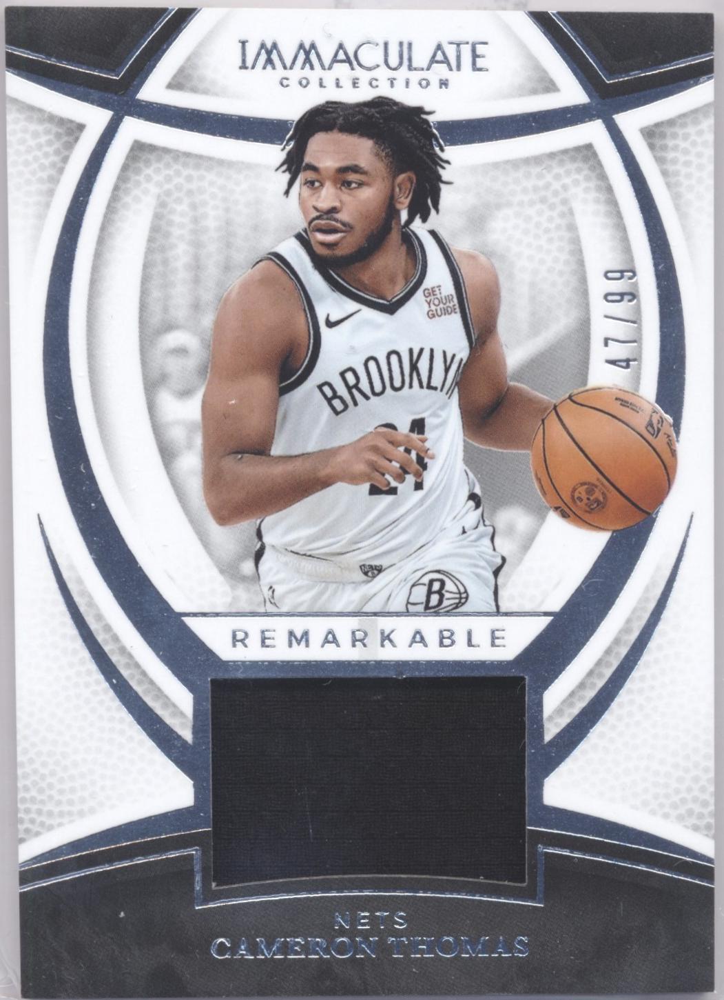 Cameron Thomas #2 Prices | 2024 Panini Immaculate Remarkable Jersey ...