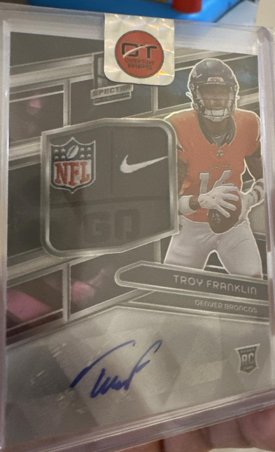 Troy Franklin [Nebula] #RA-TFN Prices | 2024 Panini Spectra Rookie ...