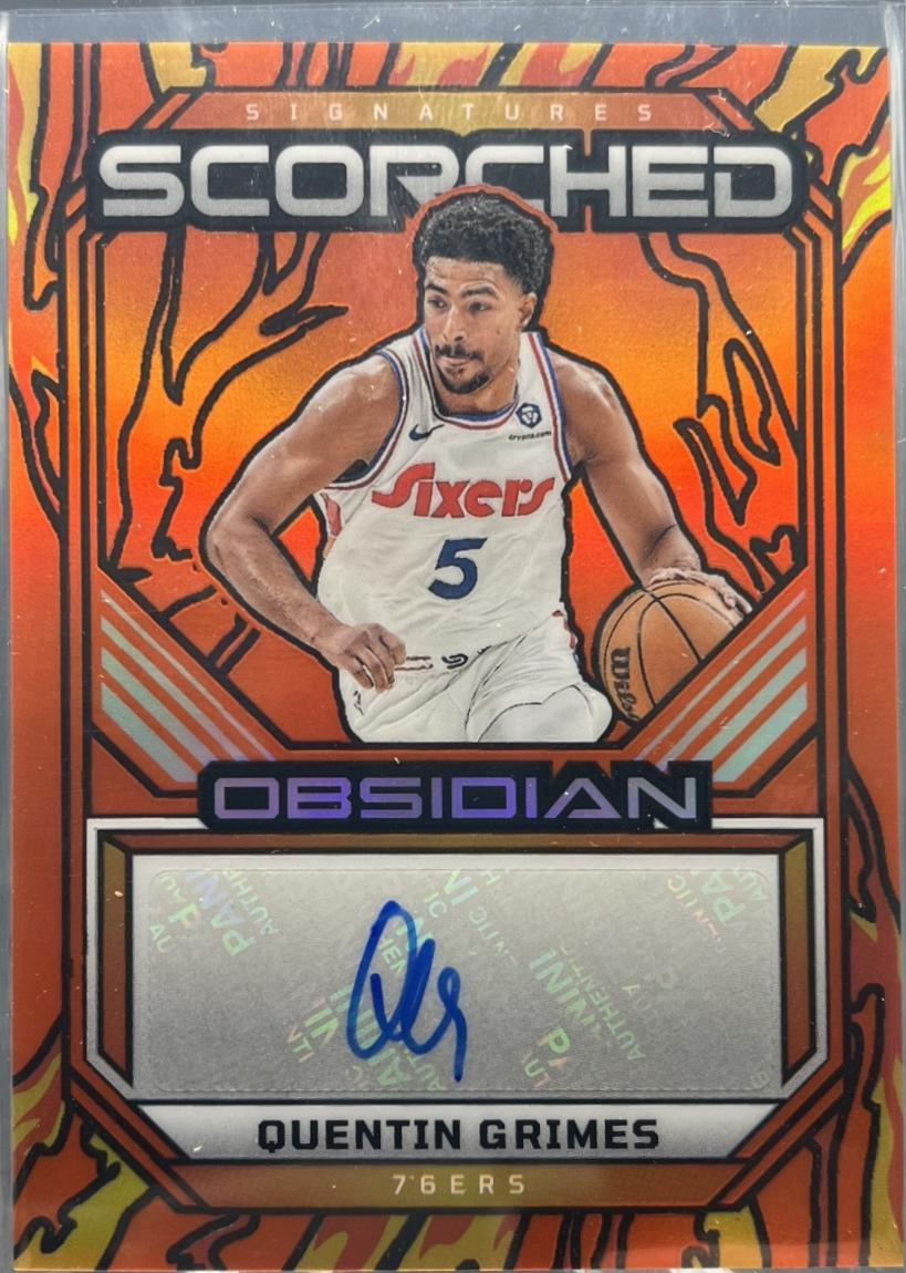 Quentin Grimes [Electric Etch Orange Flood] #9 Prices | 2024 Panini ...