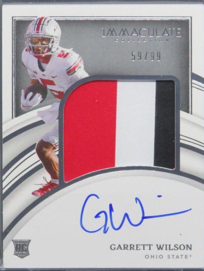 Garrett Wilson [Patch Autograph] #70 Prices | 2022 Panini Immaculate ...
