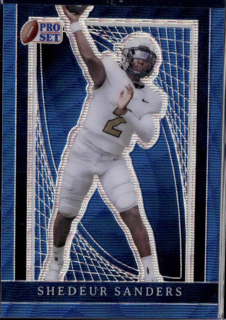 Shedeur Sanders [Blue Wave] #123 Prices | 2024 Pro Set Metal | Football ...