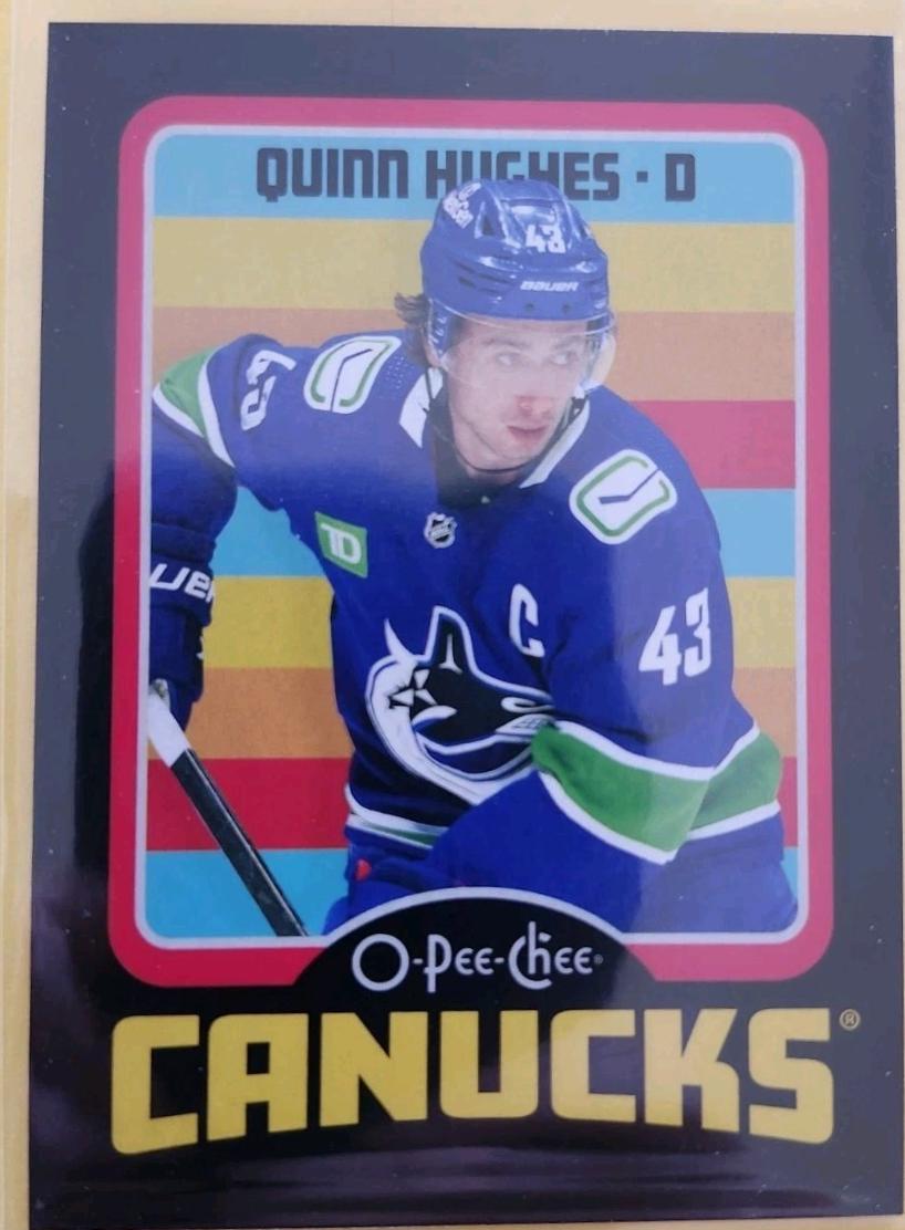 Quinn Hughes [Retro Black Border] #506 Prices | 2024 O-Pee-Chee ...